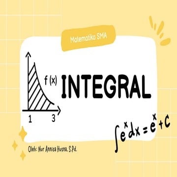 Matematika Kelas 12 SMA Materi Integral Tak Tentu dan Integral Tertentupdf | PPT