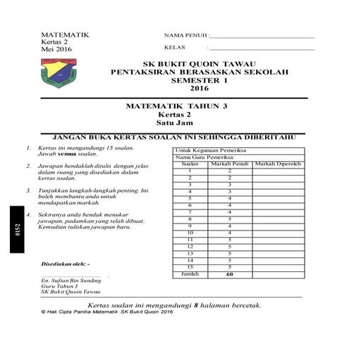 Cerakinkan nombor di bawah mengikut nilai tempat dan nilai digit | DOCX