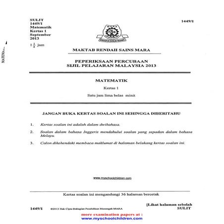 Soalan ungkapan algebra | PDF