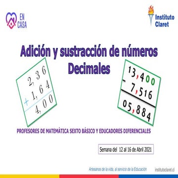 MATEMÁTICA-6º-básico-Adición-y-sustracción-de-números-decimales-12-al ...