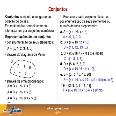 Matemática conjuntos | PPT