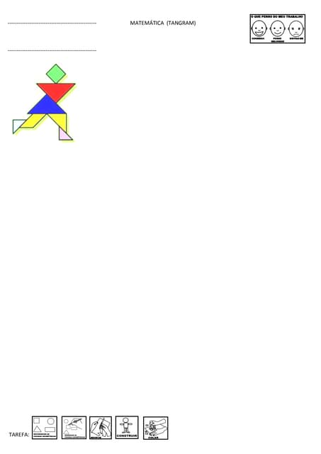 Matemática ficha tangram 3 | PDF