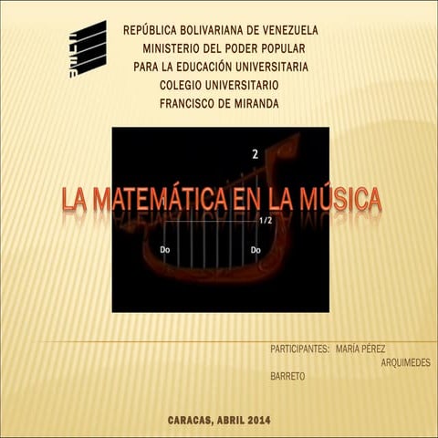 Matemática en la música (presentación) | PPT
