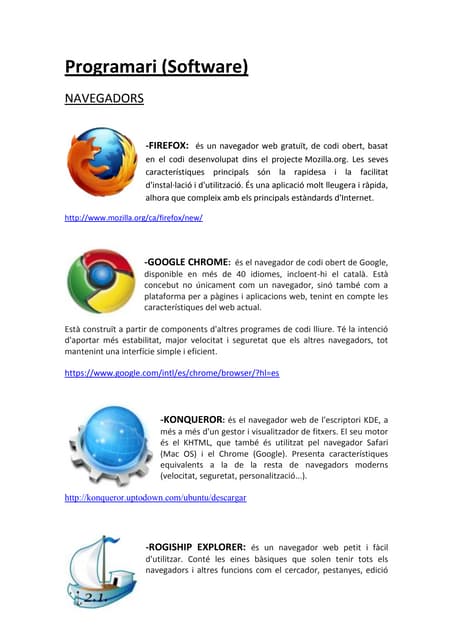 Programes mes utilitzats | PDF