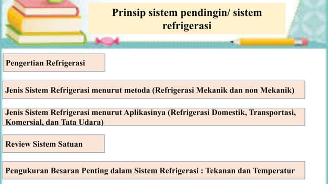 Siklus dasar dan konsep teknik pendingin pada sistem kerja mesin ...