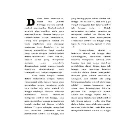 Menguak Simbol Tak Hingga | PDF