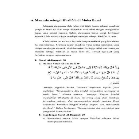 Manusia sebagai Khalifah | PDF