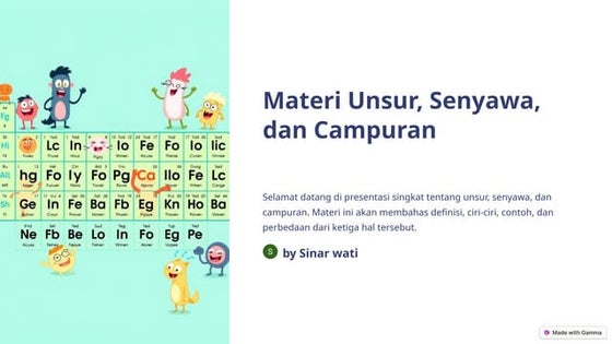 Unsur-Senyawa-dan-Campuran.pptx IPA Kls8 | PPTX