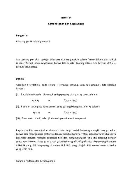 Turunan kedua suatu fungsi | DOCX