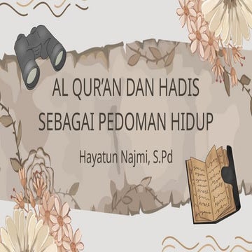 MATERI 1 ALQURAN HADIS sebagai pedoman hidup | PPTX
