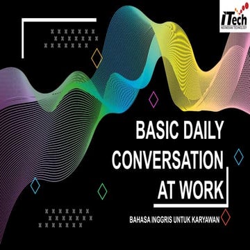 Materi 1 basic daily conversation at work | PDF