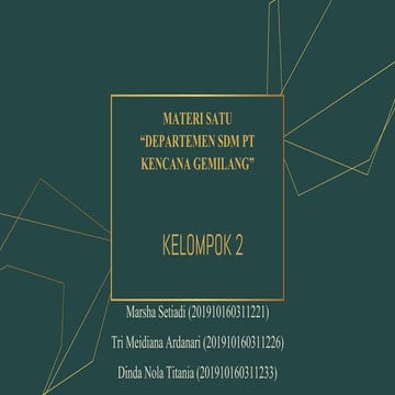 Materi 1 rec prak kel 2 analisis Dept SDM | PPT