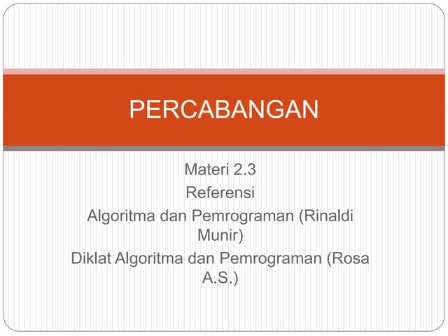 Materi percabangan If-Else | PPTX