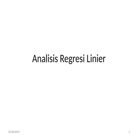 Materi 2 - Analisis Regresi Linier berganda dengan contoh | PPTX