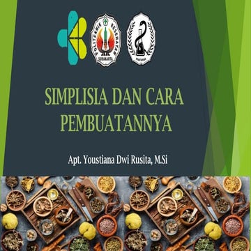 1-2. SIMPLISIA. Definisi, tata nama simplisia | PDF