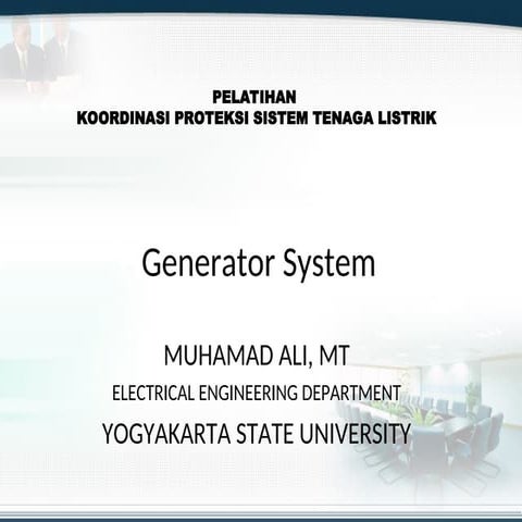 Materi 3 Generator Sinkron pada pembangkit Listrik | PPT