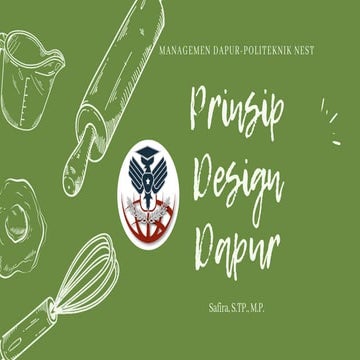 Materi 3 Prinsip Design Dapur pada dapur komersil | PDF