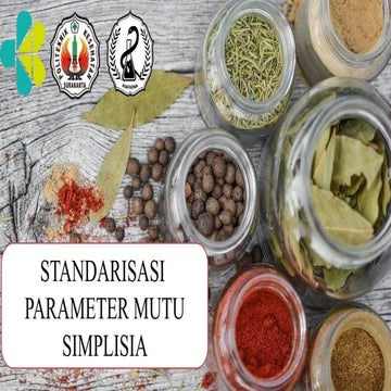 Materi 4. Standarisasi dan Mutu Simplisia.pptx