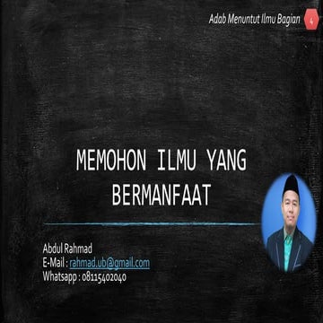 Materi 4 memohon ilmu yang bermanfaat | PDF