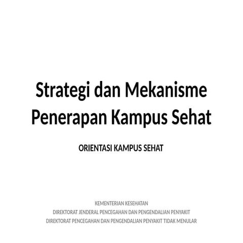 PPT KAMPUS SEHAT stikes nauli husada sibolga | PPTX