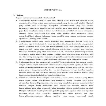 Materi 5 studi pustaka | DOC