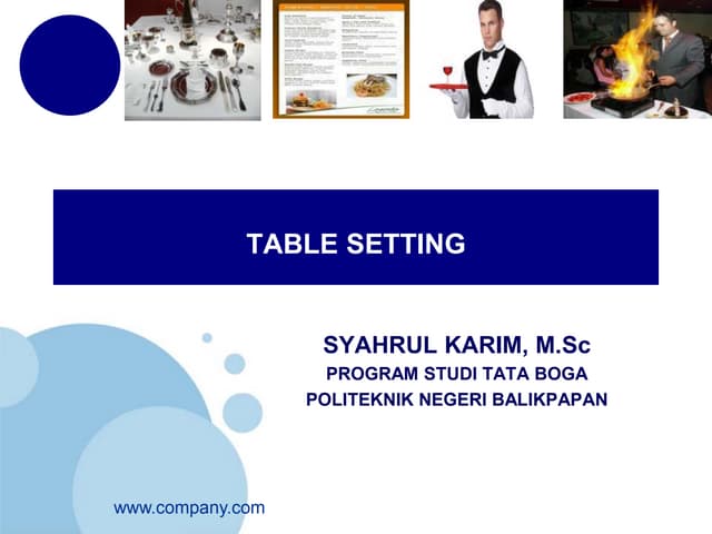 TABLE SETTING | PPTX