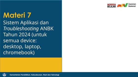 Materi Teknis Pelaksanaan ANBK | PPTX
