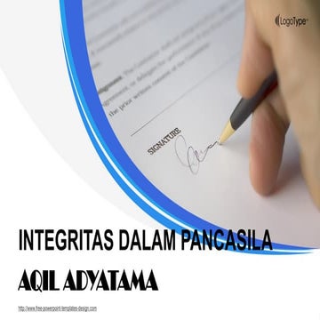 Materi 7. Nilai Integritas dalam pancasila.pptx