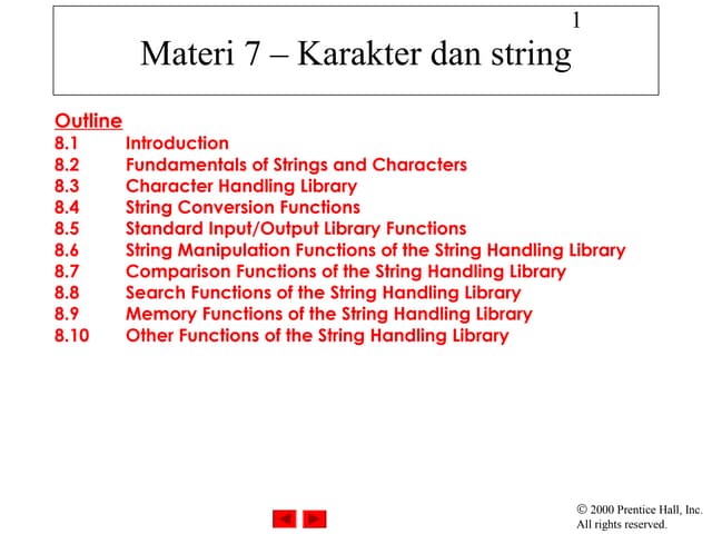 Karakter dan String | PPT Karakter dan String | PPT