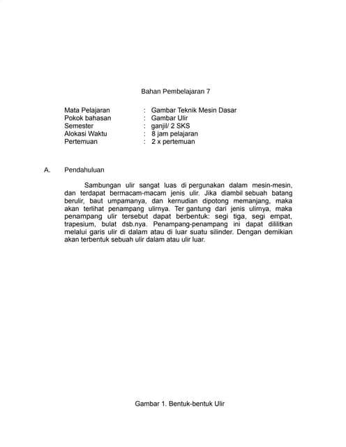 Tabel standard ulir | PDF