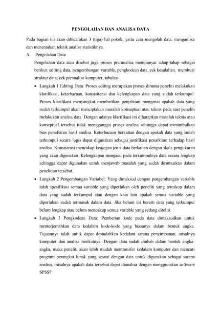 Teknik analisis data kuantitatif dan kualitatif | DOCX