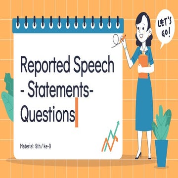 Materi 9 Proficiency Report Speech statements questions | PPTX