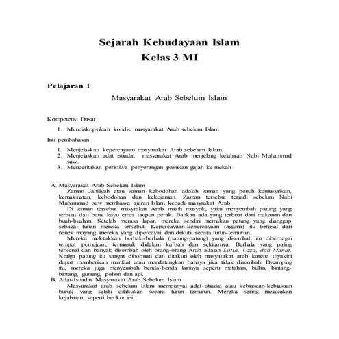 BELAJAR SKI MI KELAS 3 | PDF
