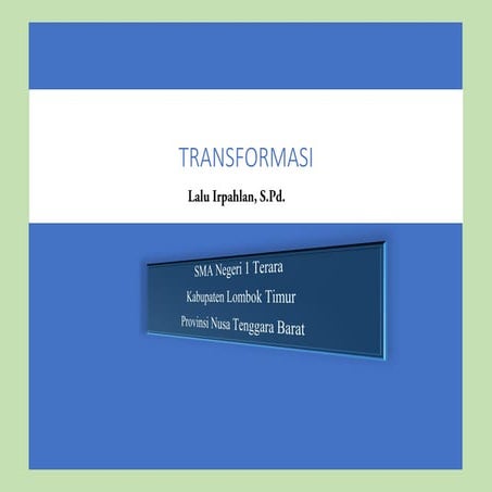 Materi ajar transformasi | PDF