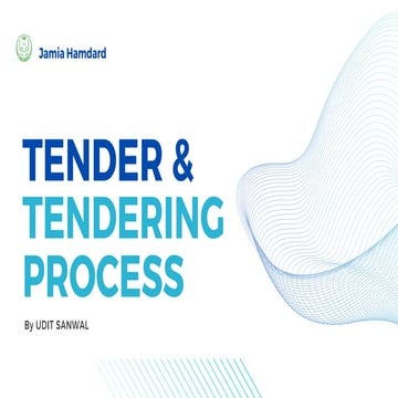Tender & Tendering process | PDF