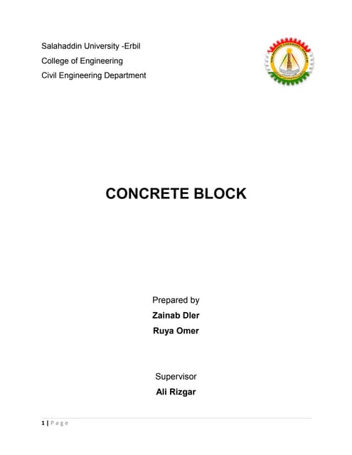 BT 1: Concrete Hollow Blocks | PDF