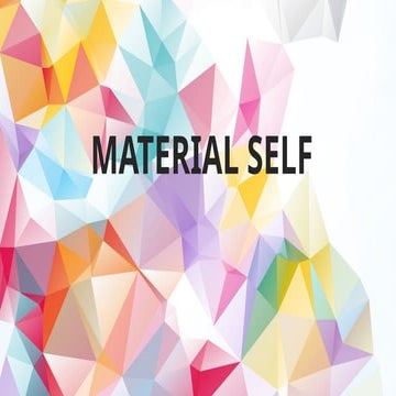 material self is about being materialistic | PPTX