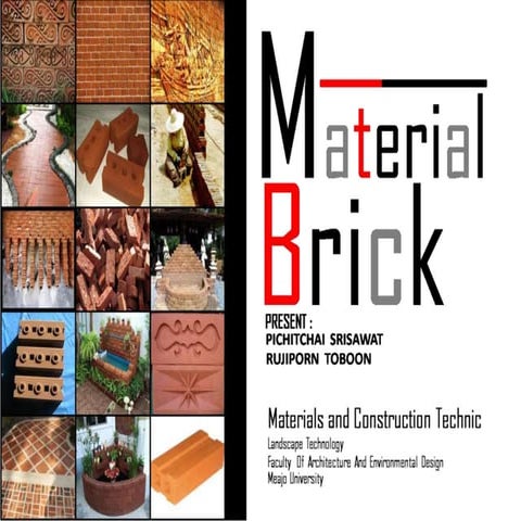 Brick as building materials | PPTX