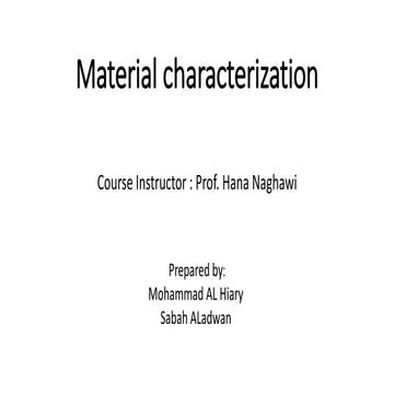 Material characterization | PPTX