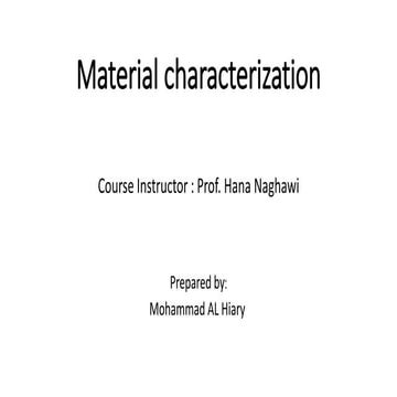 Material characterization | PPT