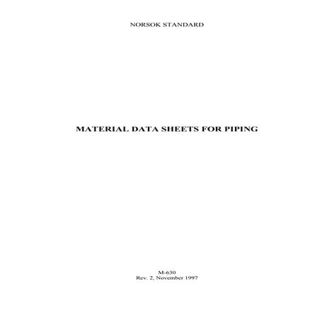 Material data sheet piping | PDF