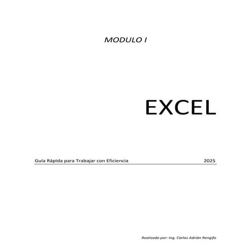 Guía Rápida para Trabajar con Eficiencia excel | PDF