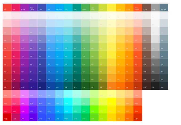 Material Design Colour Chart In PowerPoint material-design-colour-chart-in-powerpoint