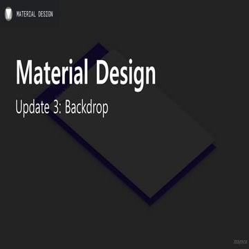 Material design update 3 Backdrop | PDF