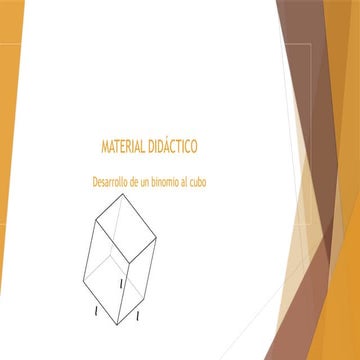 Guía para maestros: Binomio al cuadrado y al cubo (suma) | PDF