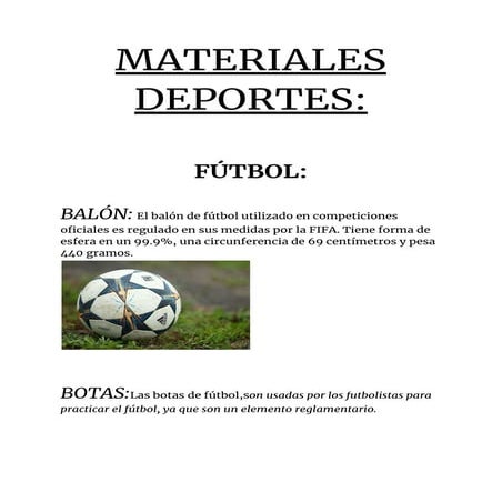 Materiales Deportes | PDF