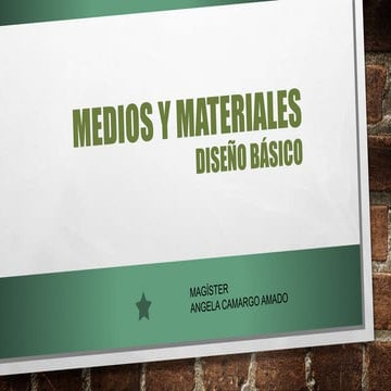 MATERIALES PARA DISEÑO BÁSICO | PPT