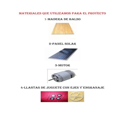 Materiales que utilizamos para el proyecto | DOCX