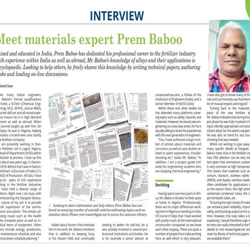 Material Expert Mr Prem Baboo Ppt