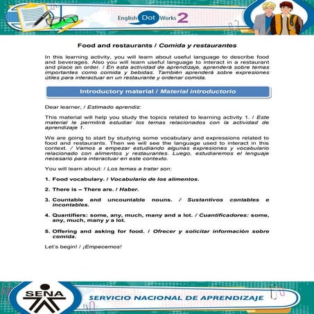 Food vocabulary, countable and uncountable nouns; quantifiers.pptx